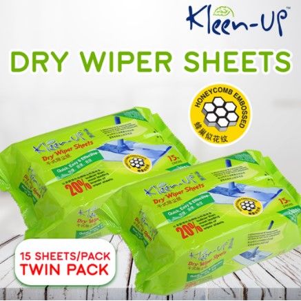 [Kleen-up] Dry Wiper Sheets 15 Pieces - Twin-Packs | Each Wiper Sheet ...