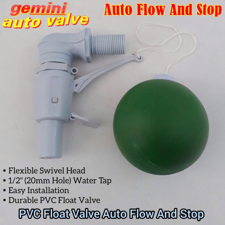 Gemini Auto Float Valve Water Saving Auto Flow & Stop In Tank Tangki ...