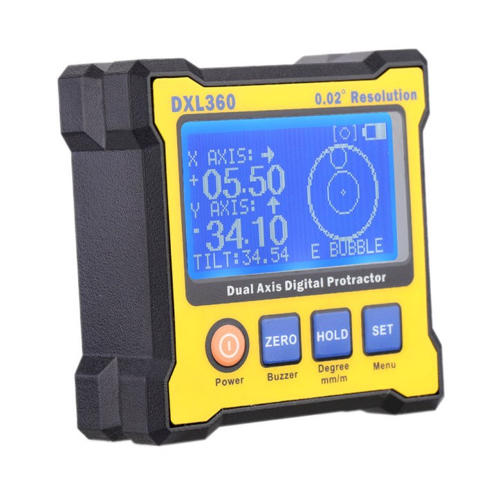 DXL360 Dual Axis Digital Angle Protractor with 5 Side Magnetic Base ...