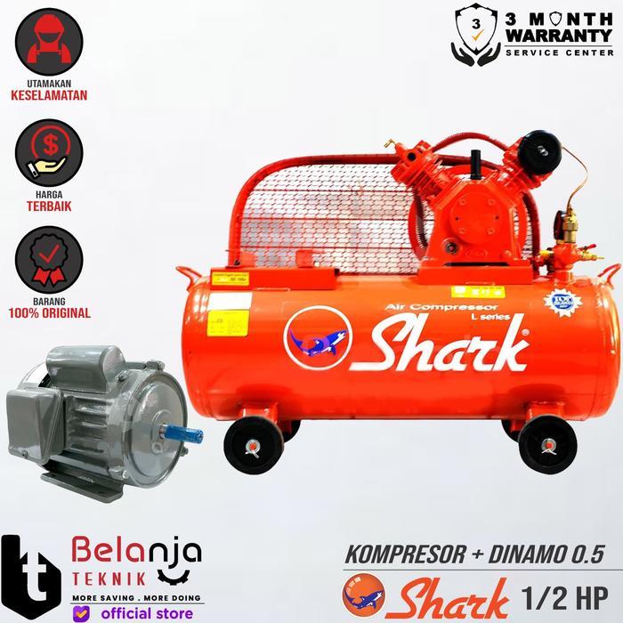 Shark Mesin Kompresor Udara 0.5 Hp Dinamo Motor 0.5 Hp Air Compressor ...