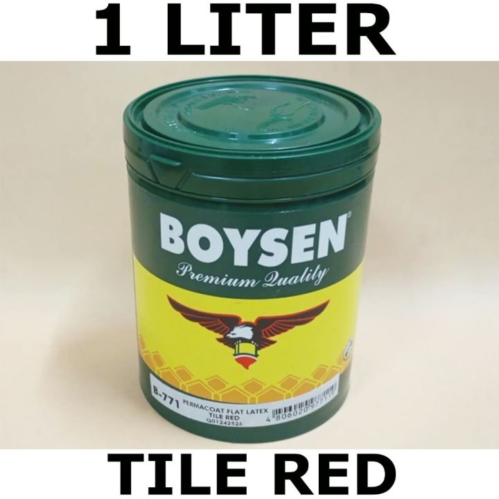 BOYSEN TILE RED B-771 ( 1 LITER ) PERMACOAT FLAT LATEX TILE RED FOR ...