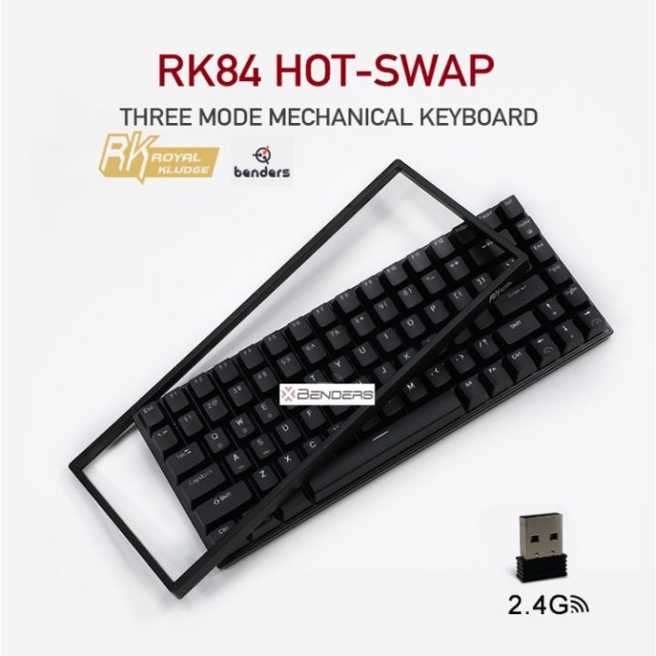 Royal Kludge RK84 Hotswappable RGB 84 Keys Wireless Mechanical Gaming ...