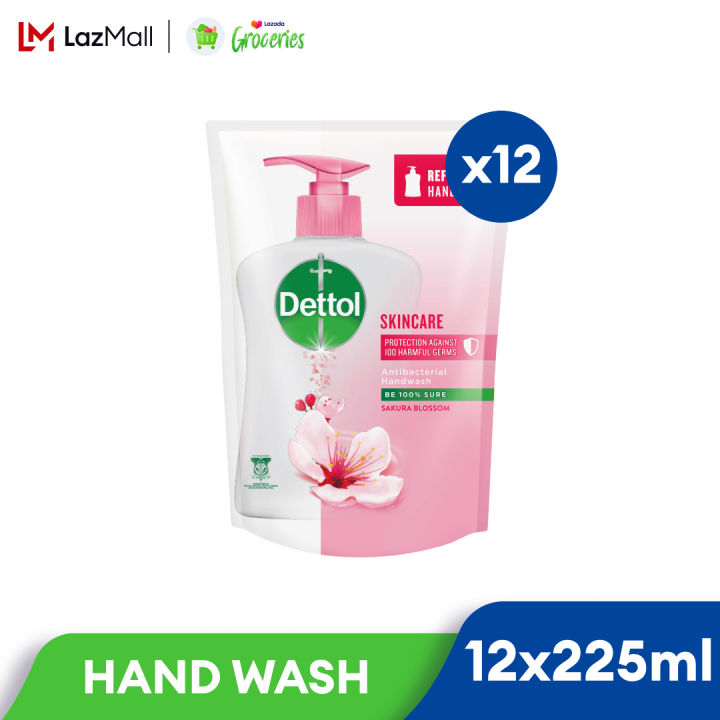 [Carton Deal] Dettol Antibacterial Hand Wash Refill Pouch 225ml x 12 ...