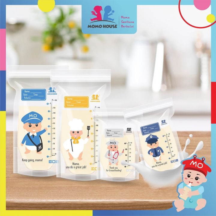 (30 Pcs) MOMO HOUSE 150Ml/250Ml Kantong ASI Plastik ASI Breastmilk ...