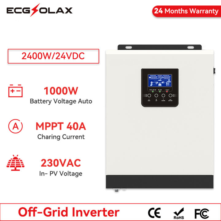Local warranty ECGSOLAX 3KW PWM Hybrid Solar Inverter 220V 50A Pure Sine Wave off grid Inverter ...