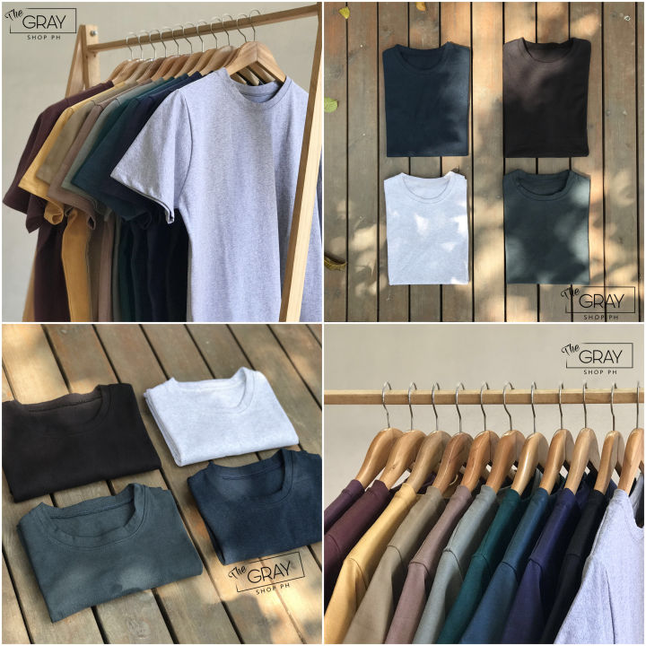 Premium Basic Tees (Plain Tees / T-shirts) - The Gray Shop PH | Lazada PH