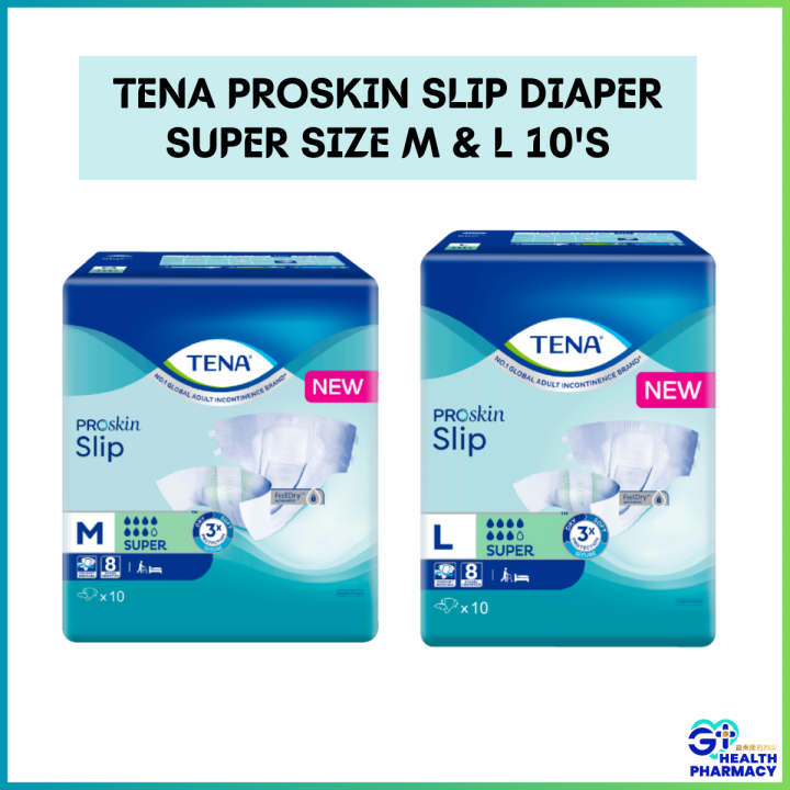 TENA PROskin Slip Super M/L (10'S) | Lazada