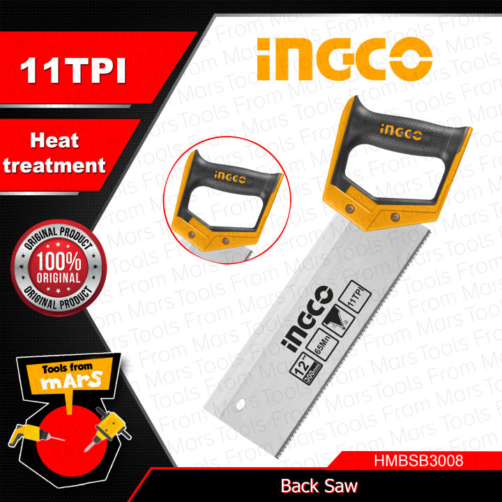 INGCO Back Saw 12" 11TPI HMBSB3008 •TOOLS FROM MARS• IHT | Lazada PH