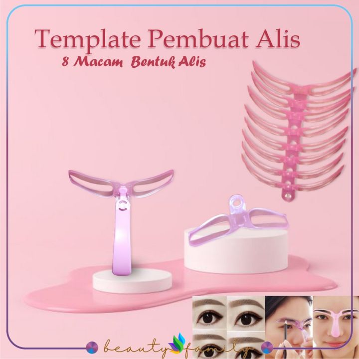 BF-K49 Cetakan Alis 8 IN 1 Wanita Eyebrow Template Alat Cetakan Alis ...