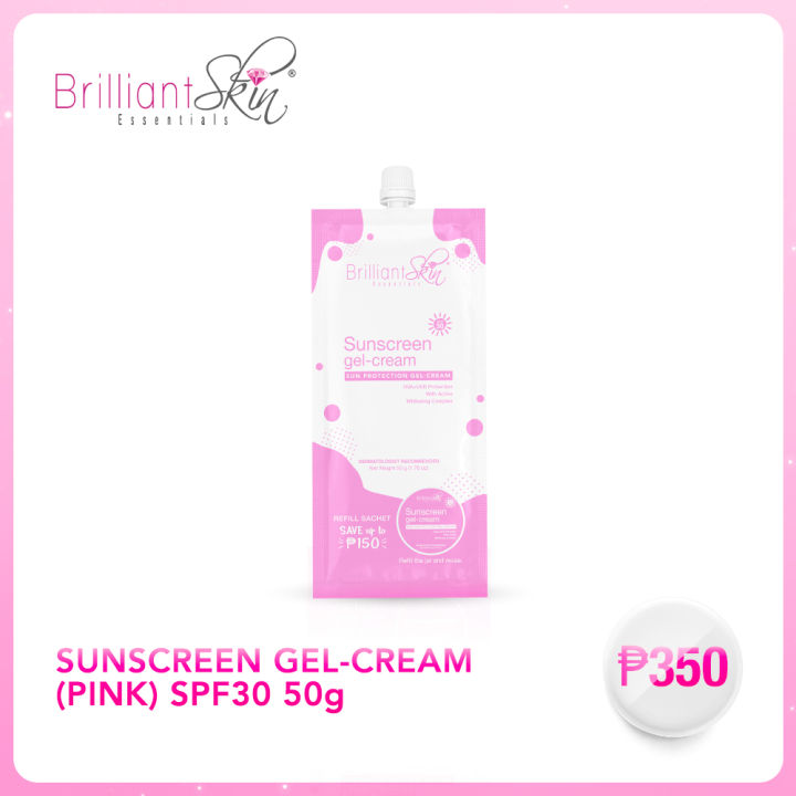 Pink Sunblock Sunscreen Gel Cream SPF30 Brilliant Skin | Lazada PH