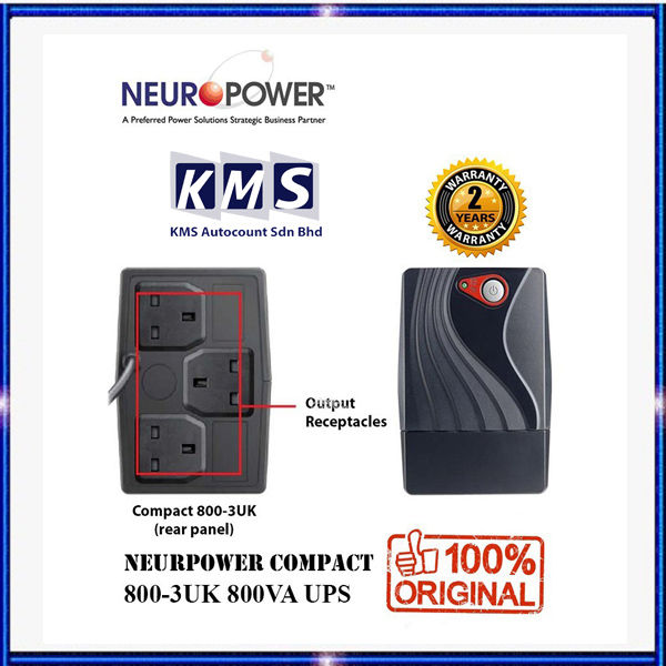 NEUROPOWER COMPACT 800-3UK UPS 800VA ( 800 - 3UK ) | Lazada