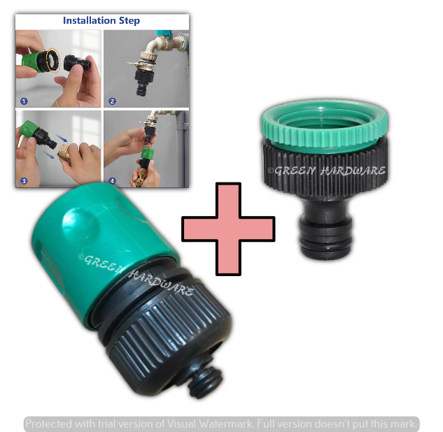 1SET Garden Hose Quick Connect Plastic Fitting Water Hose Connectors ...