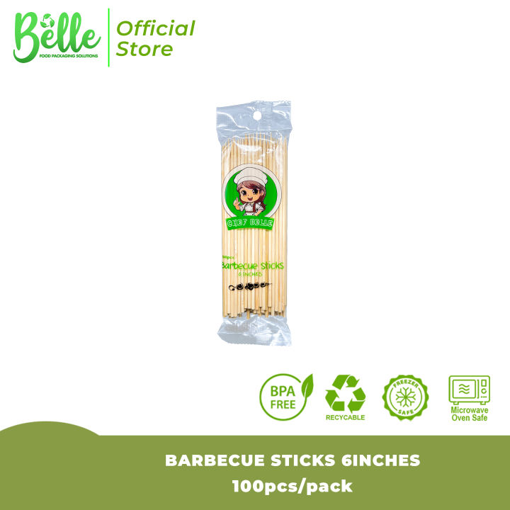 Belle Barbecue Sticks, Bamboo Skewers For Barbecue 2.5mm Thin 6-12inch ...