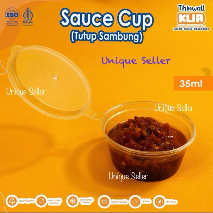 [Isi50] Thinwall Cup 35 ml KLIR / Thinwal Cup 35ml / Tempat Saos Bumbu ...