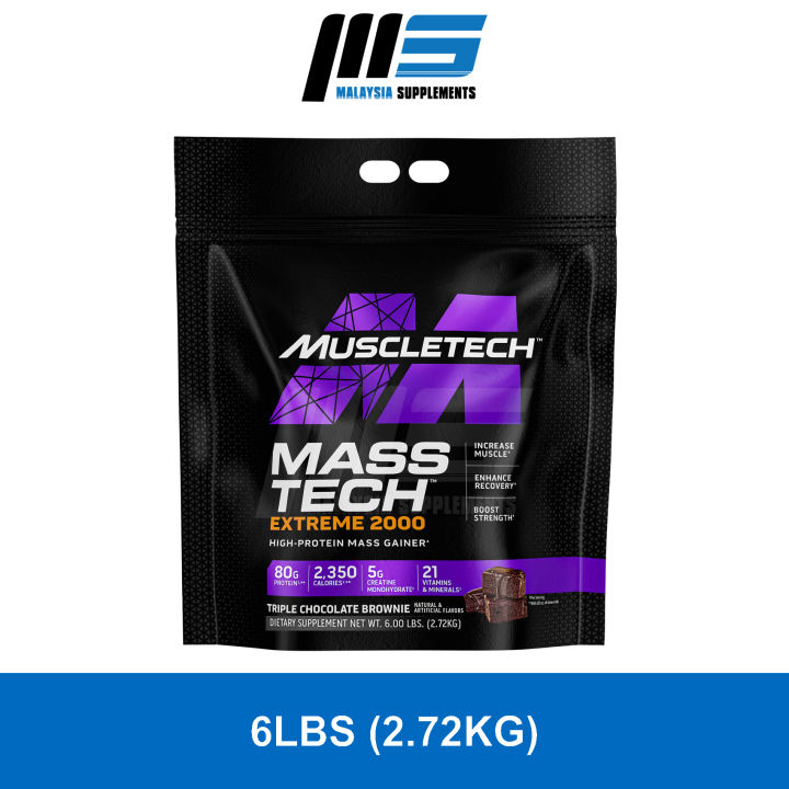 MuscleTech Mass Tech Extreme 2000, 6lbs | Mass Gainer Protein Powder ...