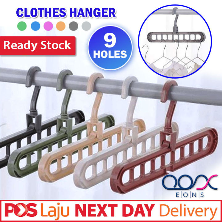 EONS 💖 Clothes Hanger Magic 9 in 1 Holes Multi-Function 360 Rotate ...