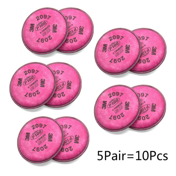 2/10Pcs 3M 2097 Cotton Particulate Filter P100 for 6200 6800 7502 Using ...