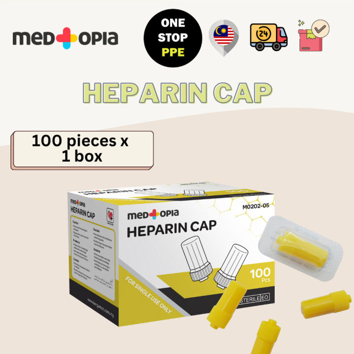 Sterile Heparin Cap Yellow Instopper - 100 pieces | Lazada