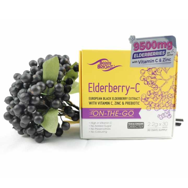 Berry Bright Elderberry-c 2.2g X 30s | Vitamin C With Zinc (2.2g x30'S ...