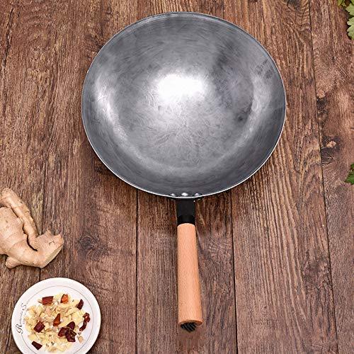Chinese Hand Forged Wok Pan Traditional Hand Hammered Carbon Steel Pow ...
