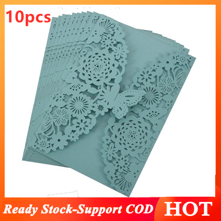 【Ready Stock&COD】10Pcs/Set Delicate Carved Butterflies Romantic Wedding ...