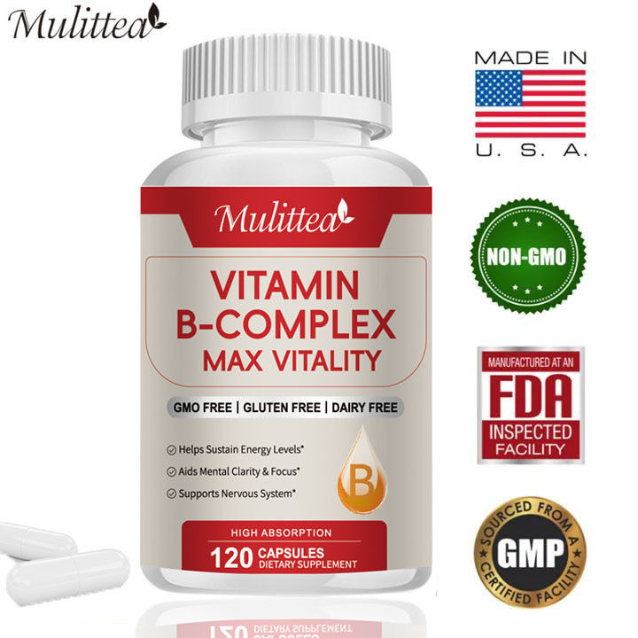 Mulittea Vitamin B-Complex B12 Pills for Max Vitality & Sustained ...