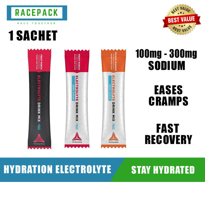 Tactical Electrolyte Drink Mix / Fluid Tactical Zero Sugar Electrolyte ...