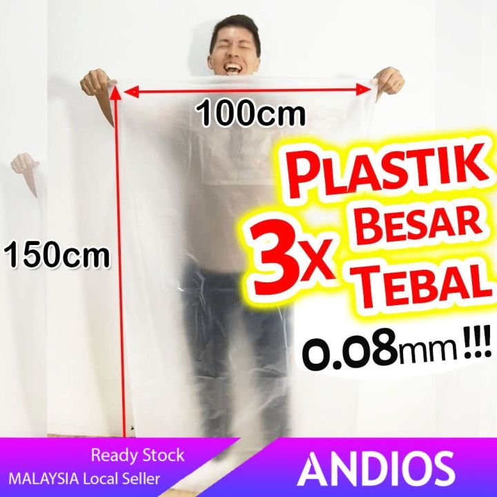 Beg Plastik Besar Heavy Duty Clear Big Plastic Bag Large Thick Laundry ...