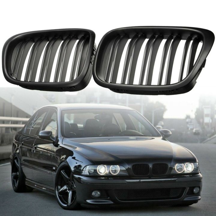 Front Bumper Kidney Grill Replacement Dual Slat Grilles for BMW E39 5 ...