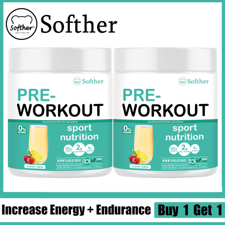 Softher Pre Workout Powder Supplement Increase Energy and Strength ...