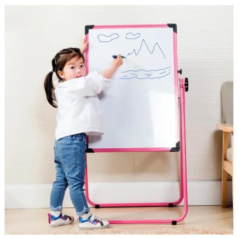 2 in 1 Kids Art Drawing Board Whiteboard & Blackboard Double Sided ...