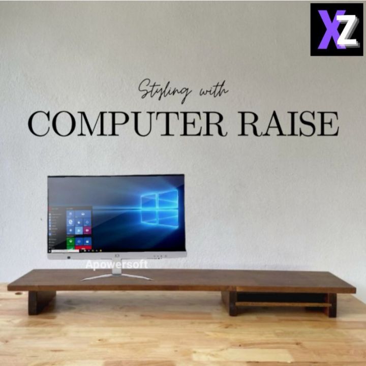 Monitor Stand Solid Wood Monitor Riser Laptop Stand Computer Stand Desk ...