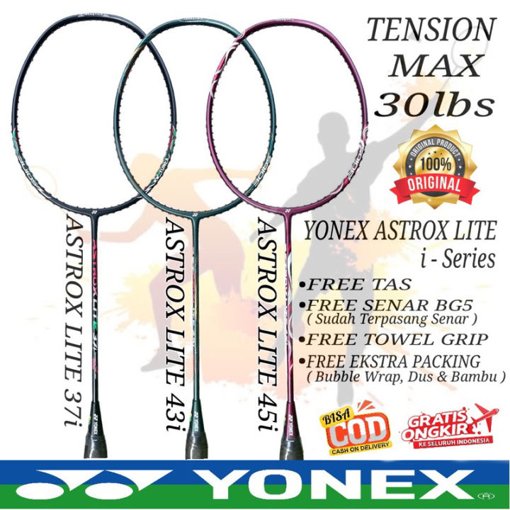 [ ORIGINAL ] Raket Badminton Yonex i - Series ASTROX LITE 37i 43i 45i ...