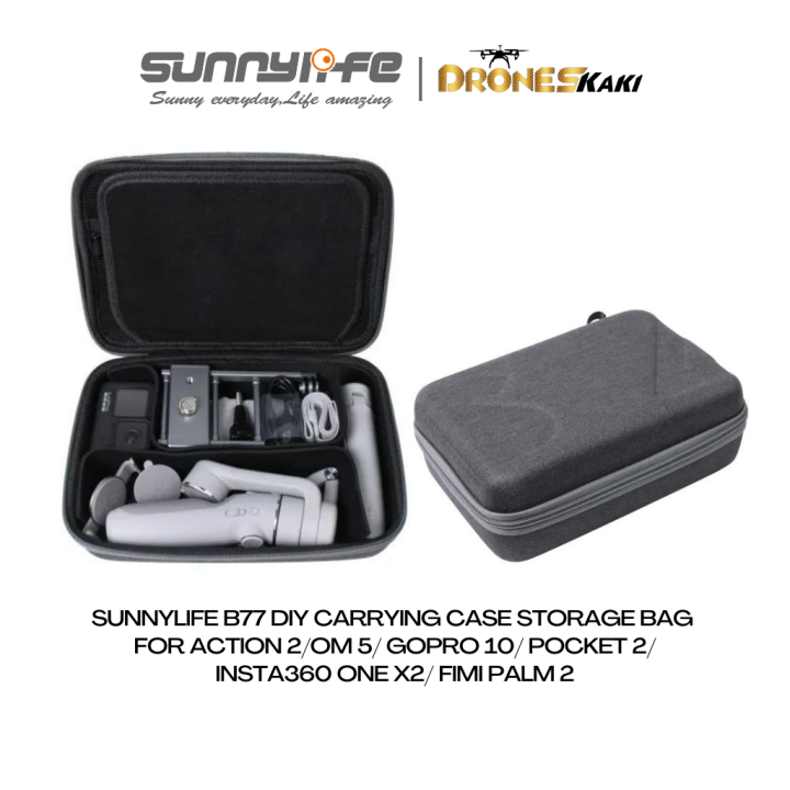 Sunnylife B77 DIY Carrying Case For Action 2/OM 5/ GoPro 10/ Pocket 2 ...