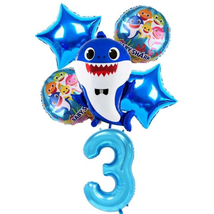 Baby Shark Sea Animal Family Pinkfong Big Size Foil Balloon Party ...