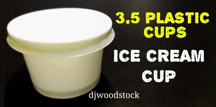 3.5 oz PLASTIC CUP | ICE CREAM CUP | SALAD CUP | 50 pcs per pack ...