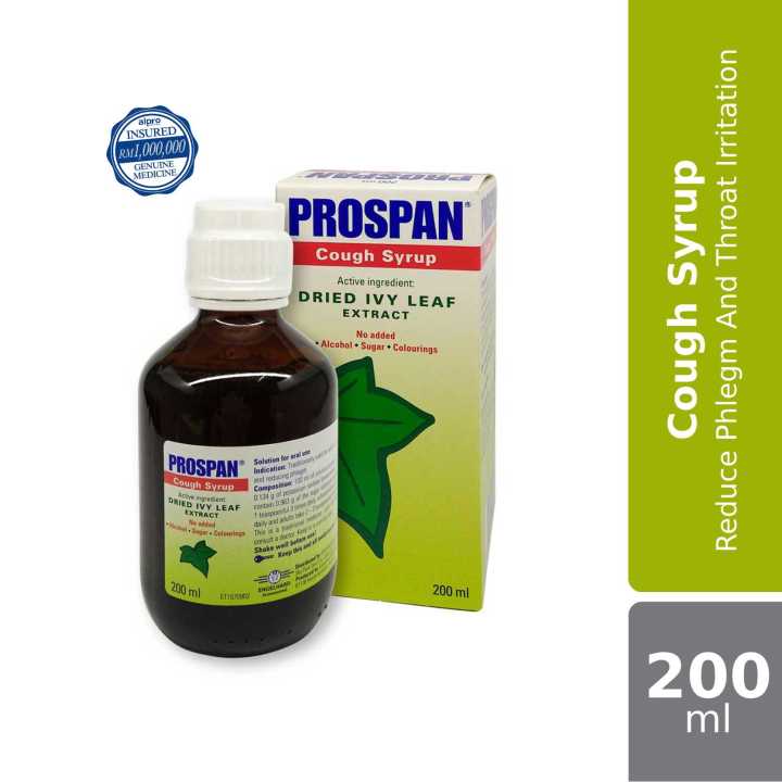 Prospan Cough Syrup 200ml | Reducing Phlegm And Throat Irritation | Lazada