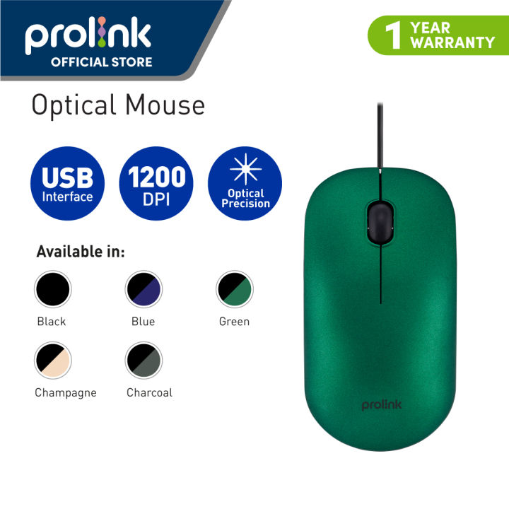 Prolink PMC1007 USB Wired (1200dpi/3-button) with 1 year warranty mouse ...