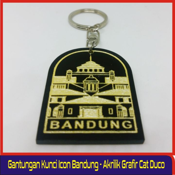 Icon Kota Bandung Jawa Barat - Gantungan Kunci Akrilik Grafir Cat Duco ...