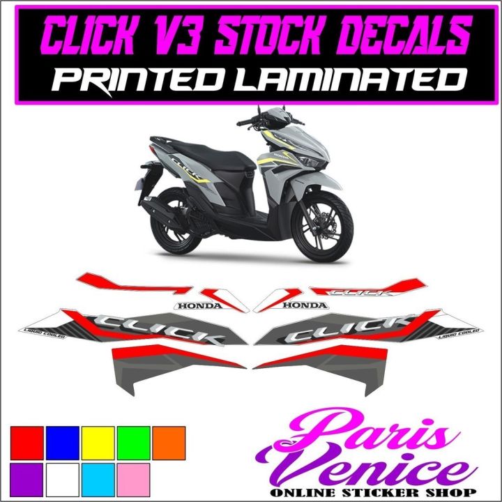 honda click v3 stock decals printed laminated original | Lazada PH