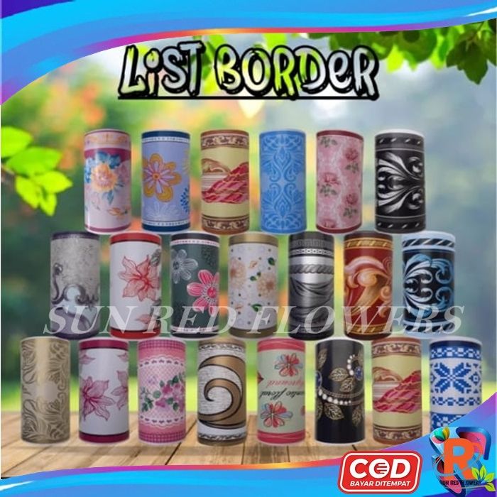 WALLPAPER LIST BORDER DINDING WALL BORDER PREMIUM TEKSTUR TIMBUL 10CM x ...