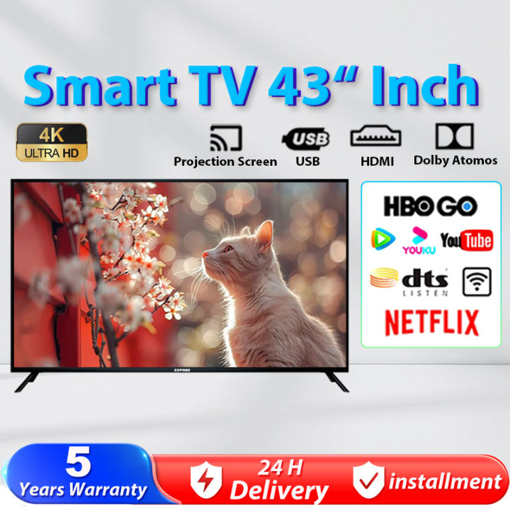 Smart TV 43 Inch TV Android TV 4K 32 Inch Digital TV LED Television ...