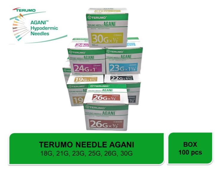 Terumo Needle Agani/ Jarum Terumo Agani 18G 19G 21G 23G 25G 26G 30G | Lazada Indonesia