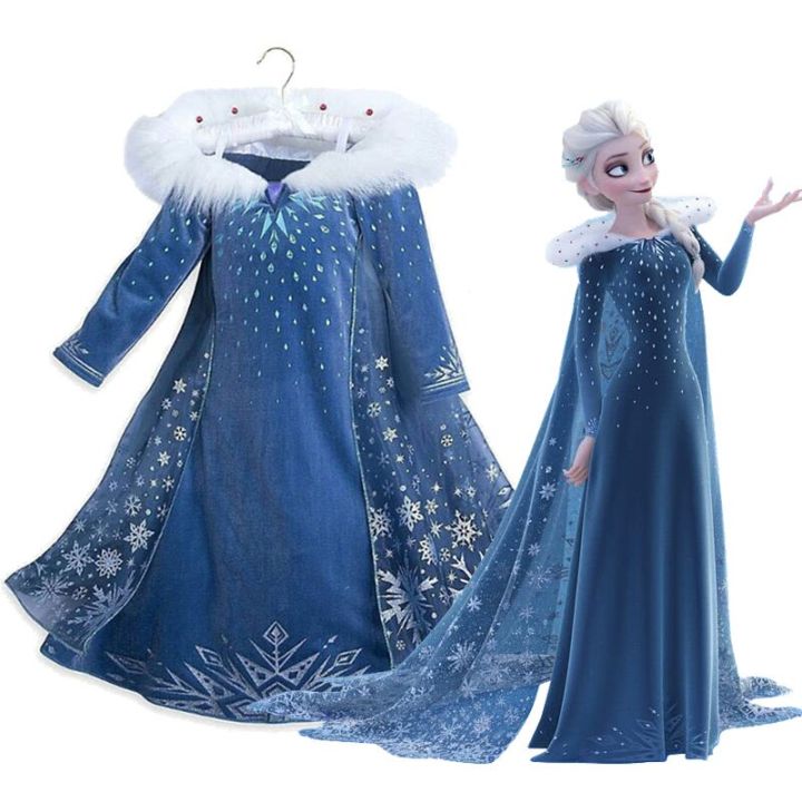 ZZOOI Disney Frozen Elsa Dress Princess Party Vestidos Cosplay Girl ...