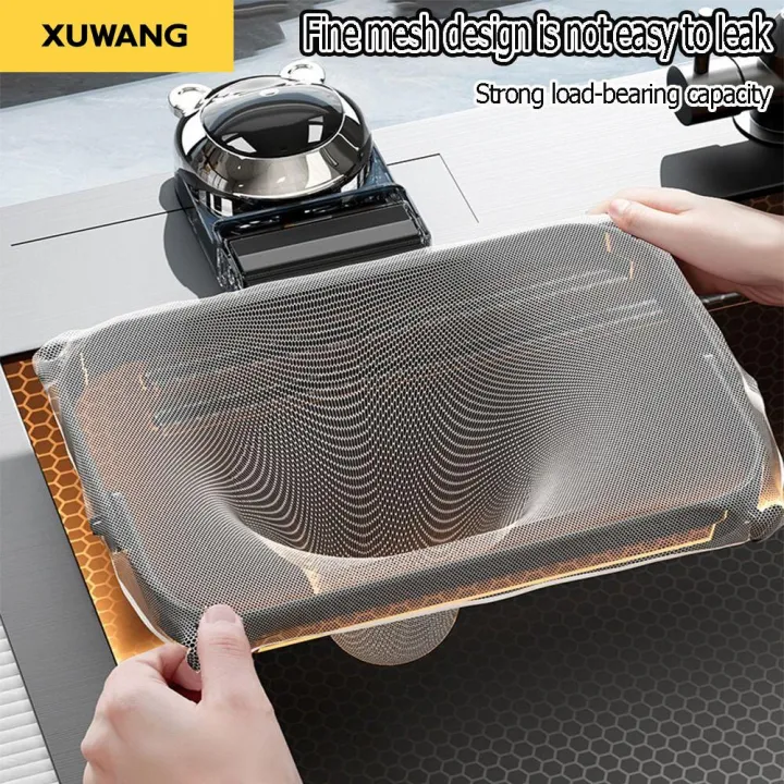TROVES Disposable Filter Net Drain Rack Multi-function Suction Cup Kitchen Sink Filter Mesh ...