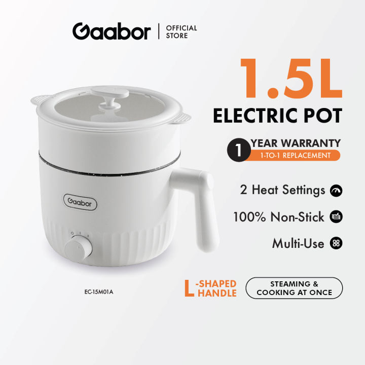 Gaabor Electric Cooker 1.5L Multi Electric Skillet Hot Pot Non Stick ...