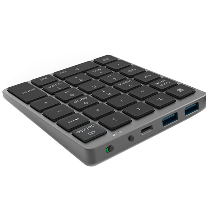 N970 Wireless Bluetooth Numeric Keypad with USB HUB Dual Modes ...