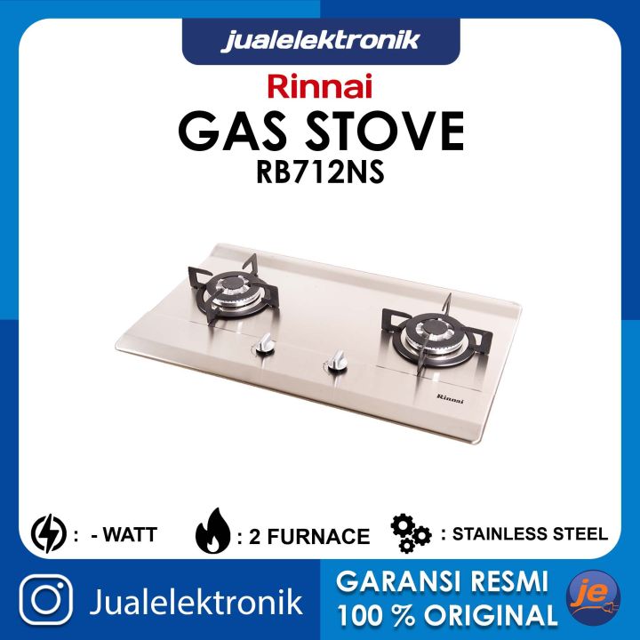 Rinnai Kompor Tanam 2 tungku Stainless steel - RB712N(S) | Lazada Indonesia