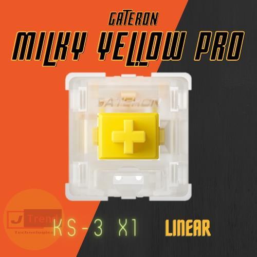 Gateron Milky Yellow PRO Linear Mechanical Switch Factory Lubed (10pcs ...