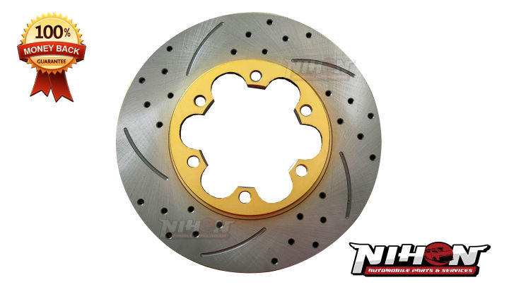 SLOTTED ROTOR DISC GOLD FOR TOYOTA HIACE 2005-2020 GL/SUPER GRANDIA ...